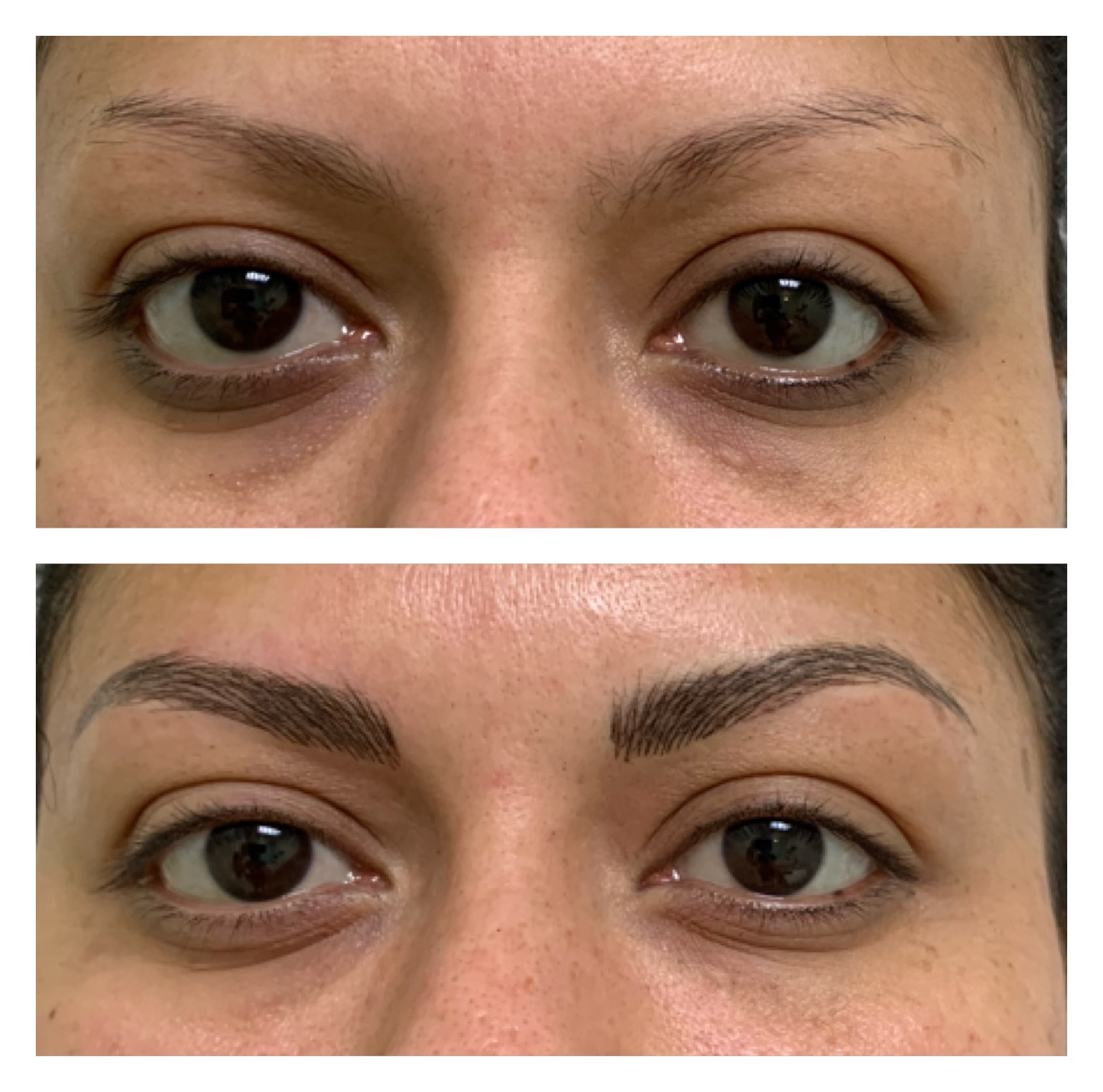 BEFORE & AFTER BROW MICROBLADING